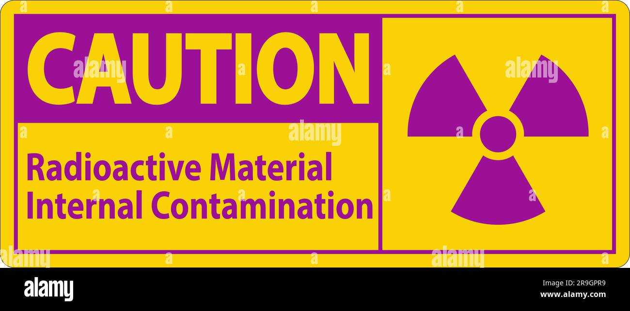 Caution Radiation Sign Radioactive Material Internal Contamination ...