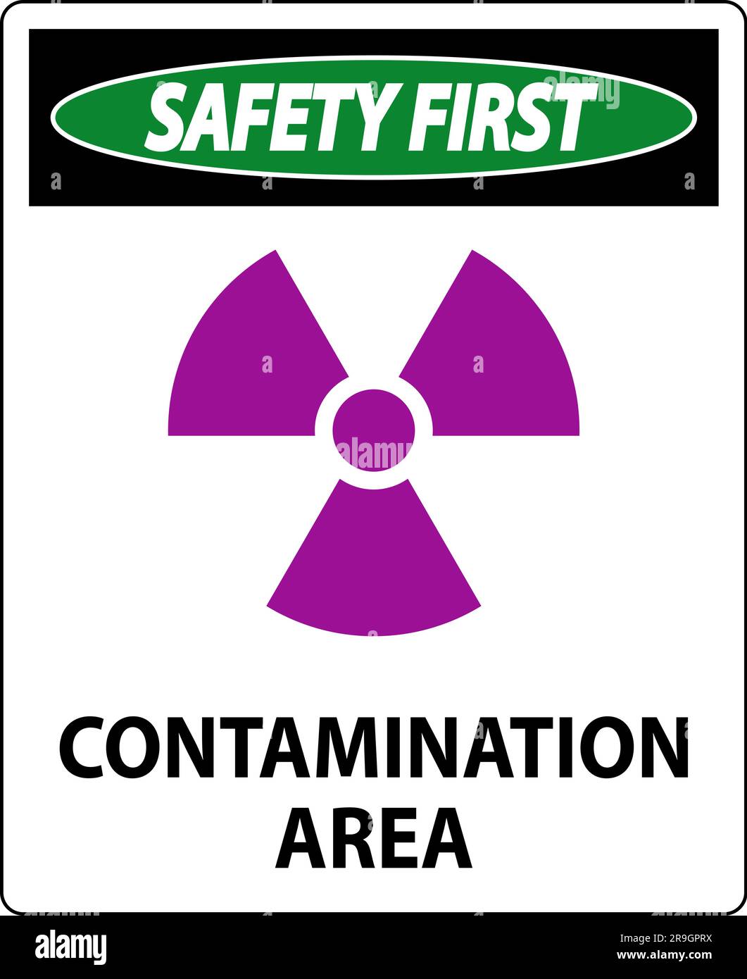 Safety First Radioactive Materials Sign Caution Contamination Area ...