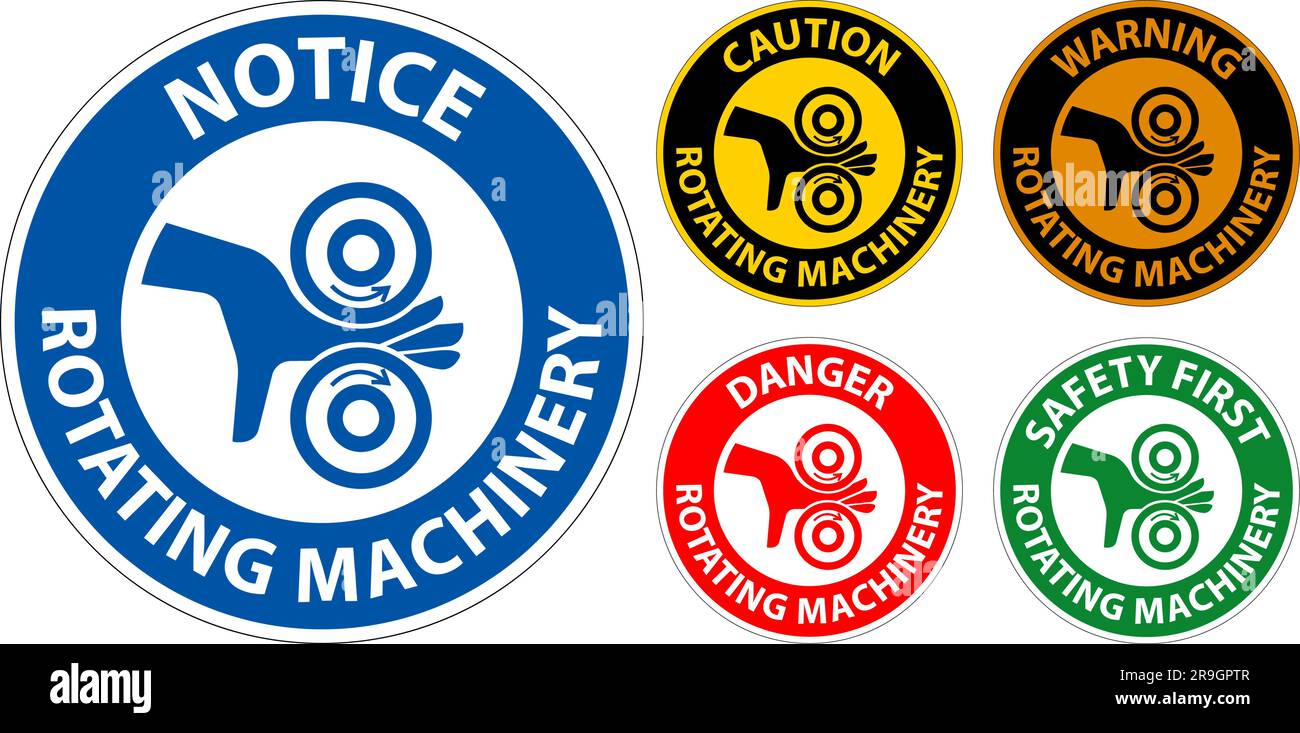 Danger Sign Rotating Machinery Keep Hands Away Stock Vector Image & Art ...