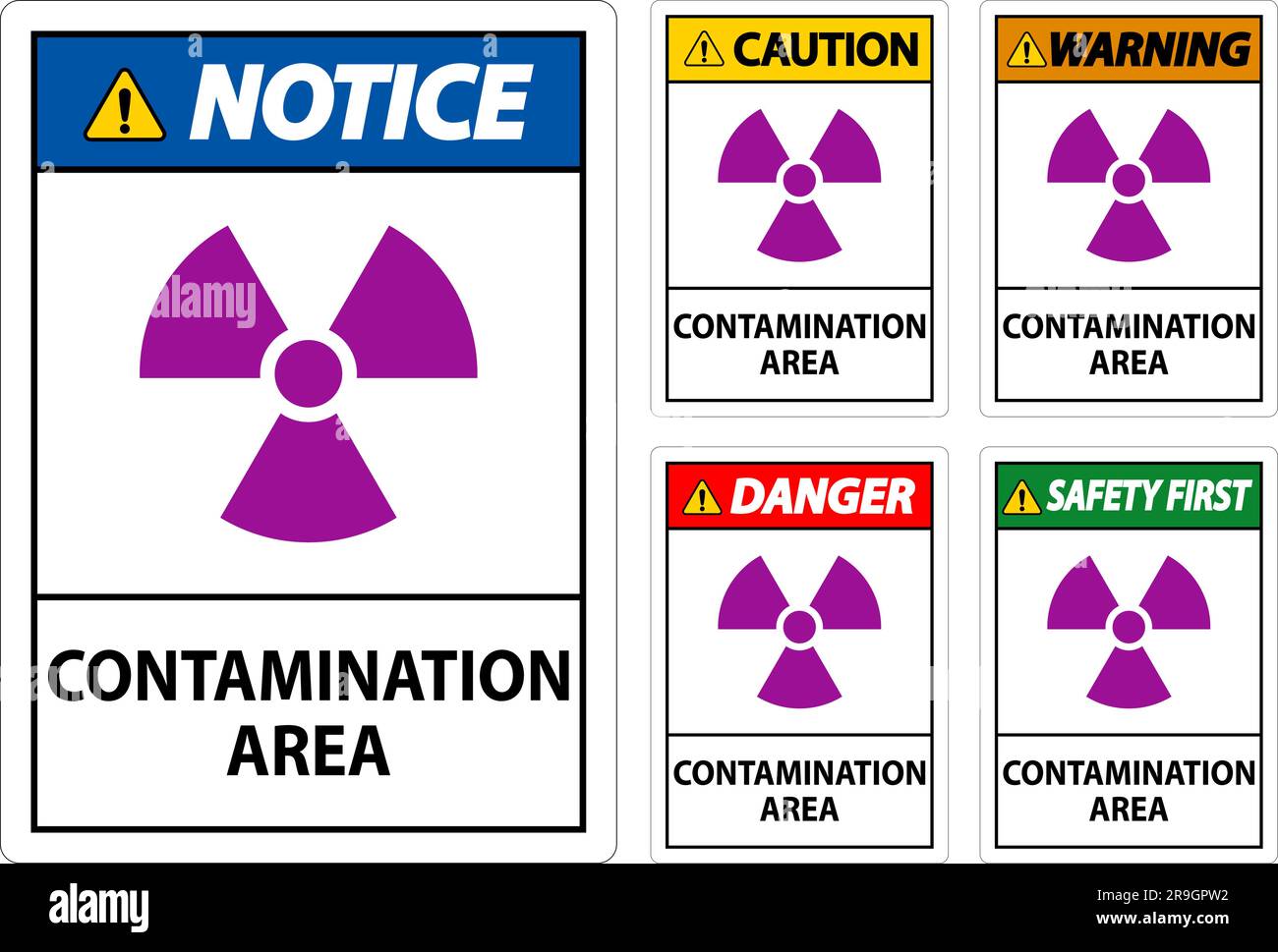 Caution contaminated area Stock Vector Images - Alamy