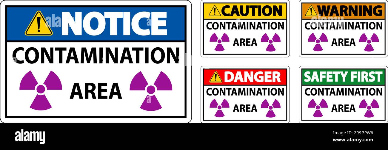 Radioactive Materials Sign Caution Contamination Area Stock Vector ...