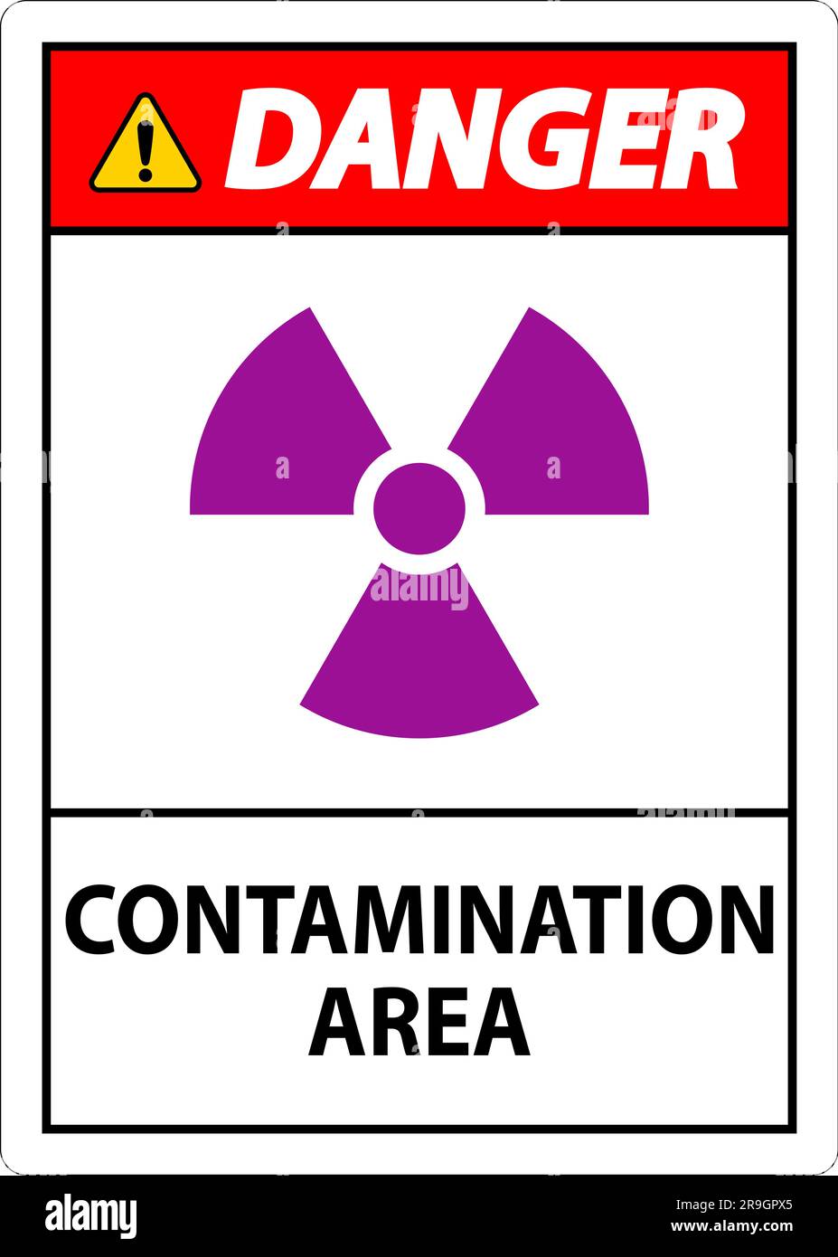 Danger Radioactive Materials Sign Caution Contamination Area Stock ...