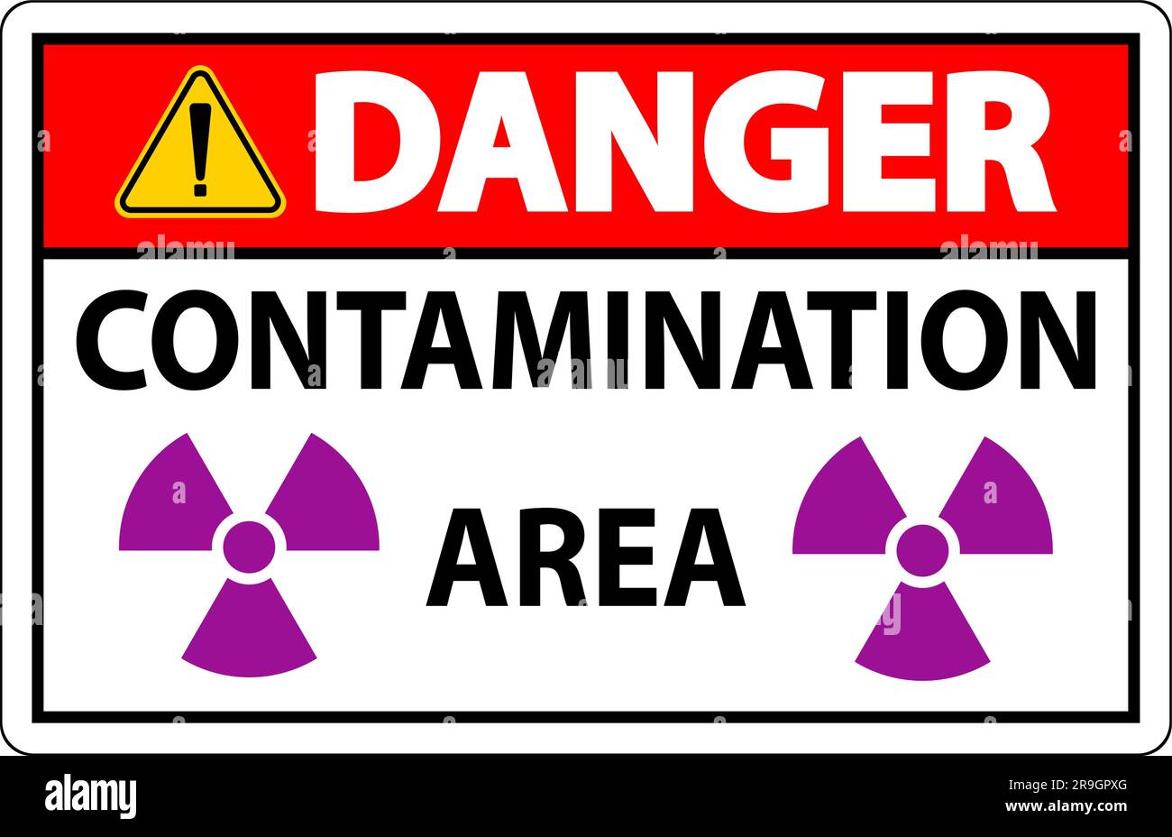 Danger Radioactive Materials Sign Caution Contamination Area Stock ...