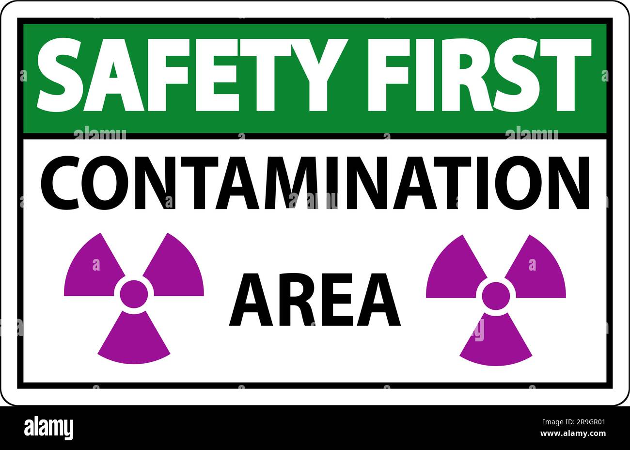 Safety First Radioactive Materials Sign Caution Contamination Area ...