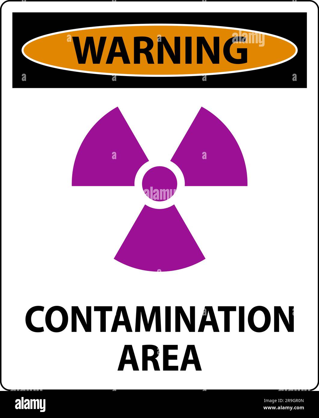 Warning Radioactive Materials Sign Caution Contamination Area Stock ...