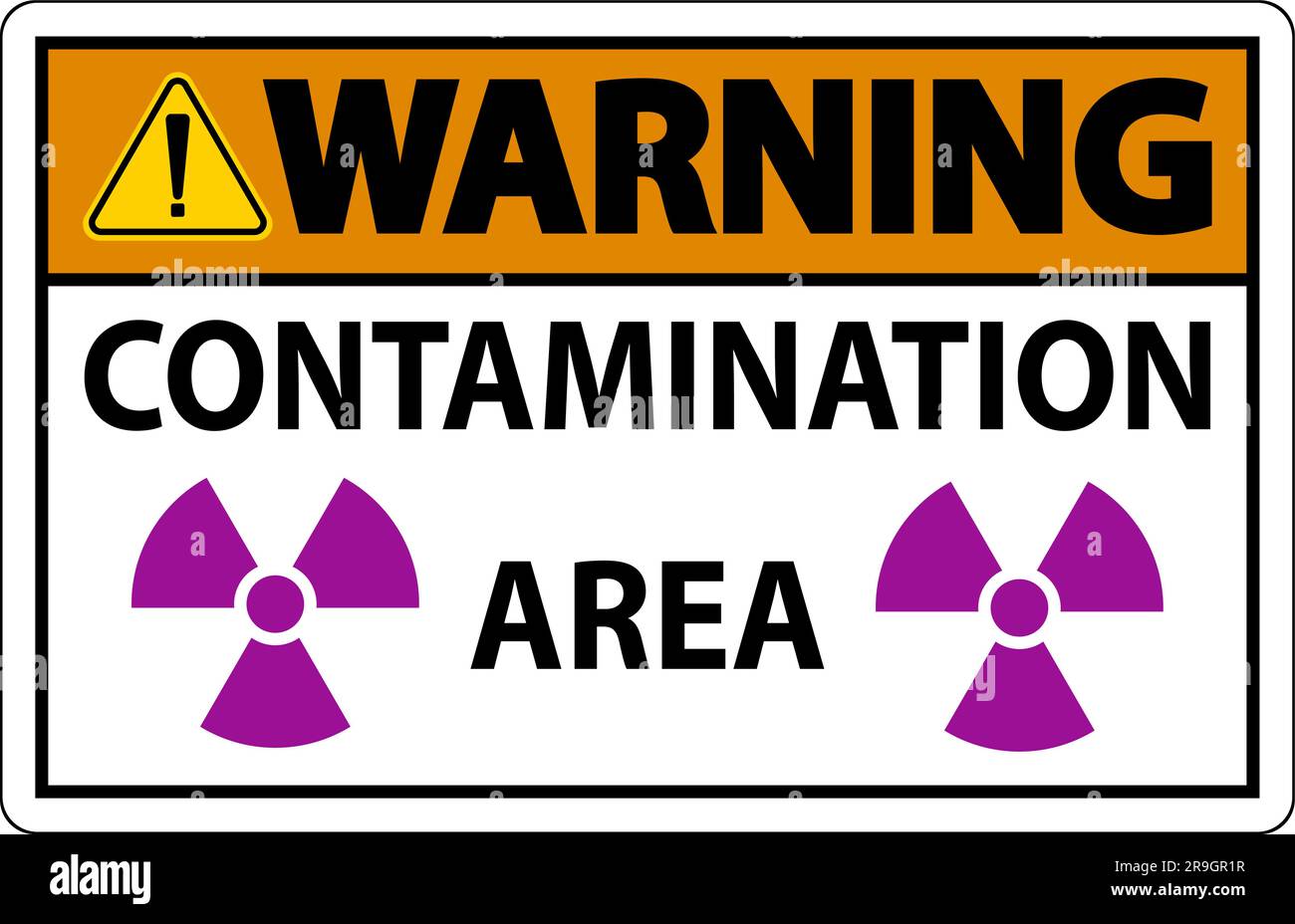 Warning Radioactive Materials Sign Caution Contamination Area Stock ...