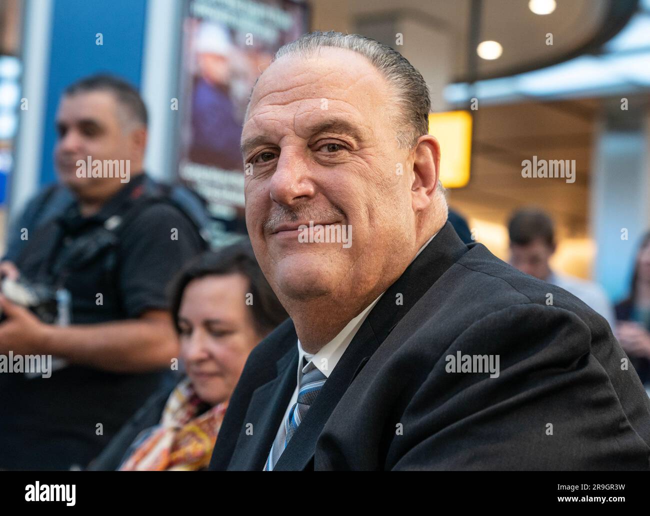 Gary LaBarbera attends Governor Kathy Hochul announcement on ...