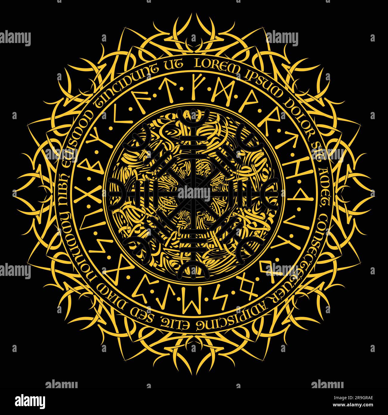 Runic scandinavian circle background Stock Vector Image & Art - Alamy