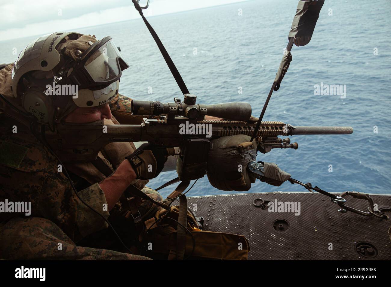 U.S. Marine Corps Sgt. Matthew Wier, a scout sniper with Battalion Landing Team 2/1, 31st Marine ...
