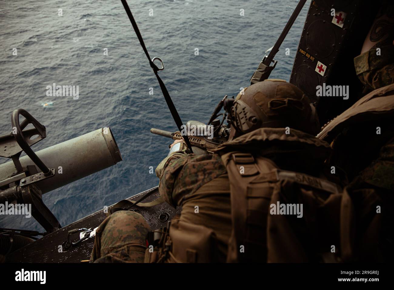 U.S. Marine Corps Cpl. Ryan Sabin, a scout sniper with Battalion Landing Team 2/1, 31st Marine ...