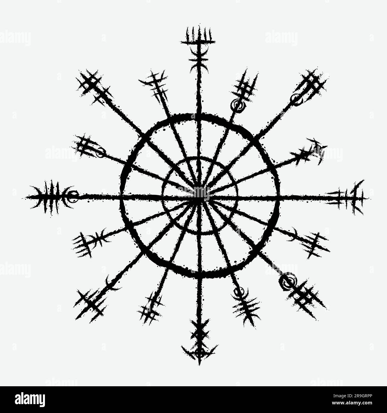 Norse viking brush symbol circles Stock Vector Image & Art - Alamy