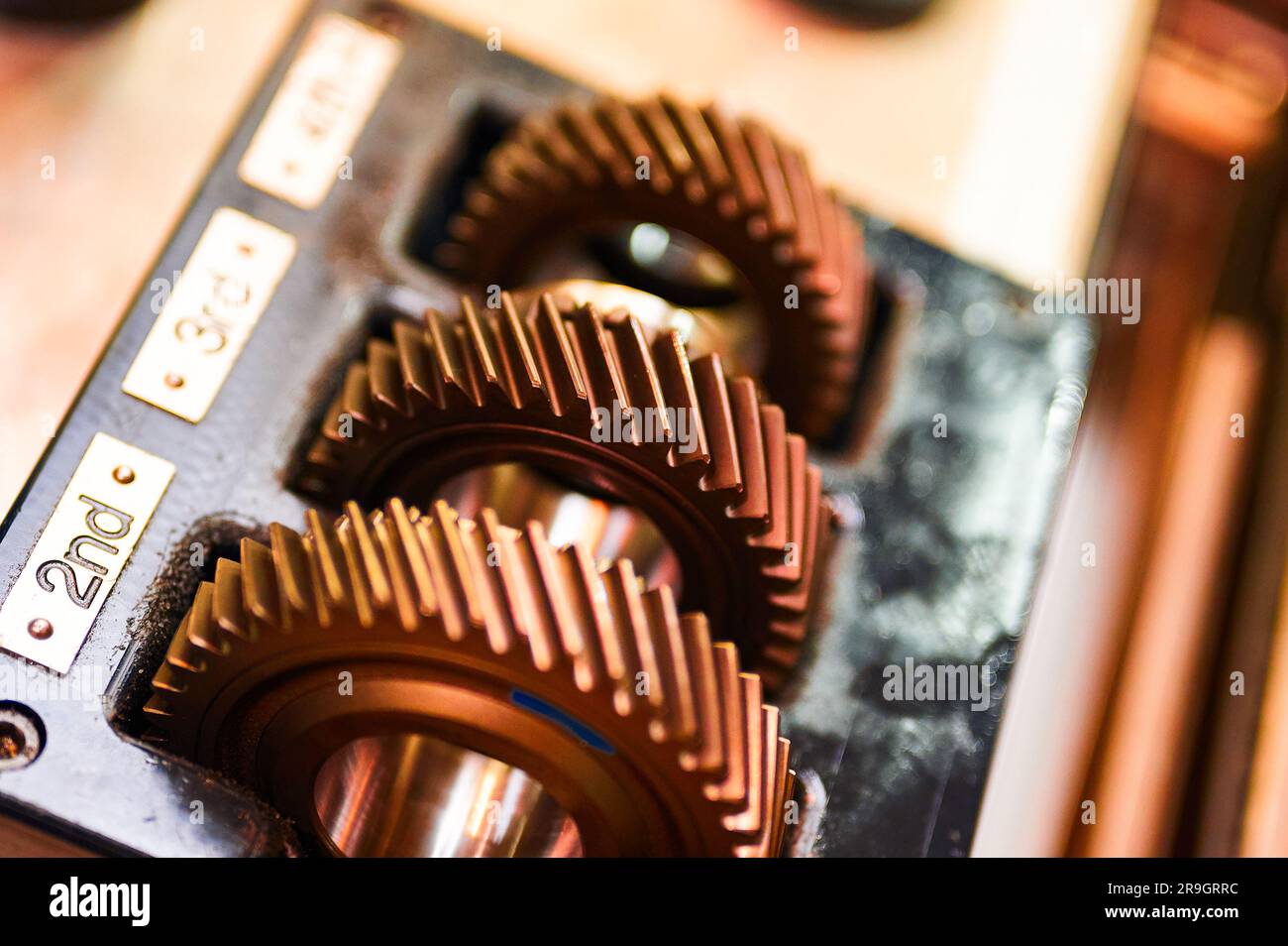 Gears set of car gearbox for different speed transmission Stock Photo ...