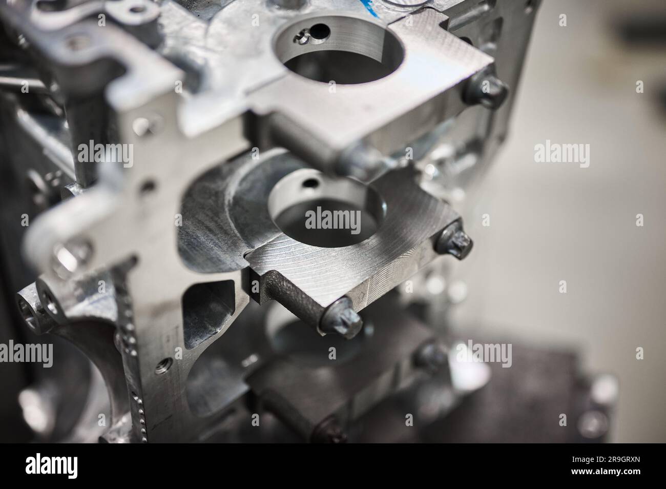 Automobile cylinder blocks cases ready for engine assembly Stock Photo ...