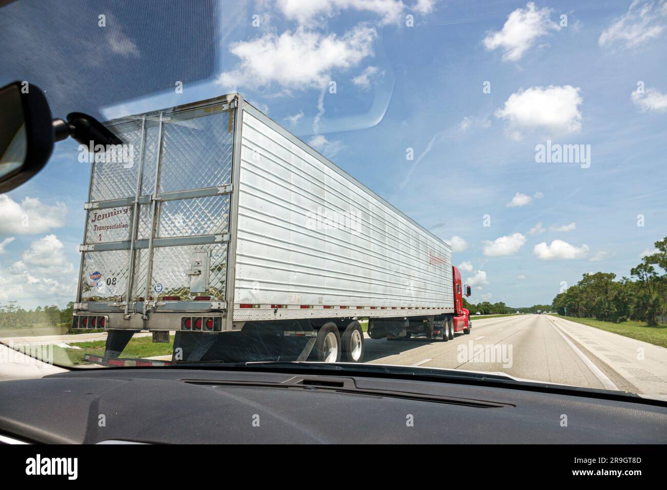 Palm Bay Florida,I-95 Interstate 95 highway,tractor semi-trailer truck ...