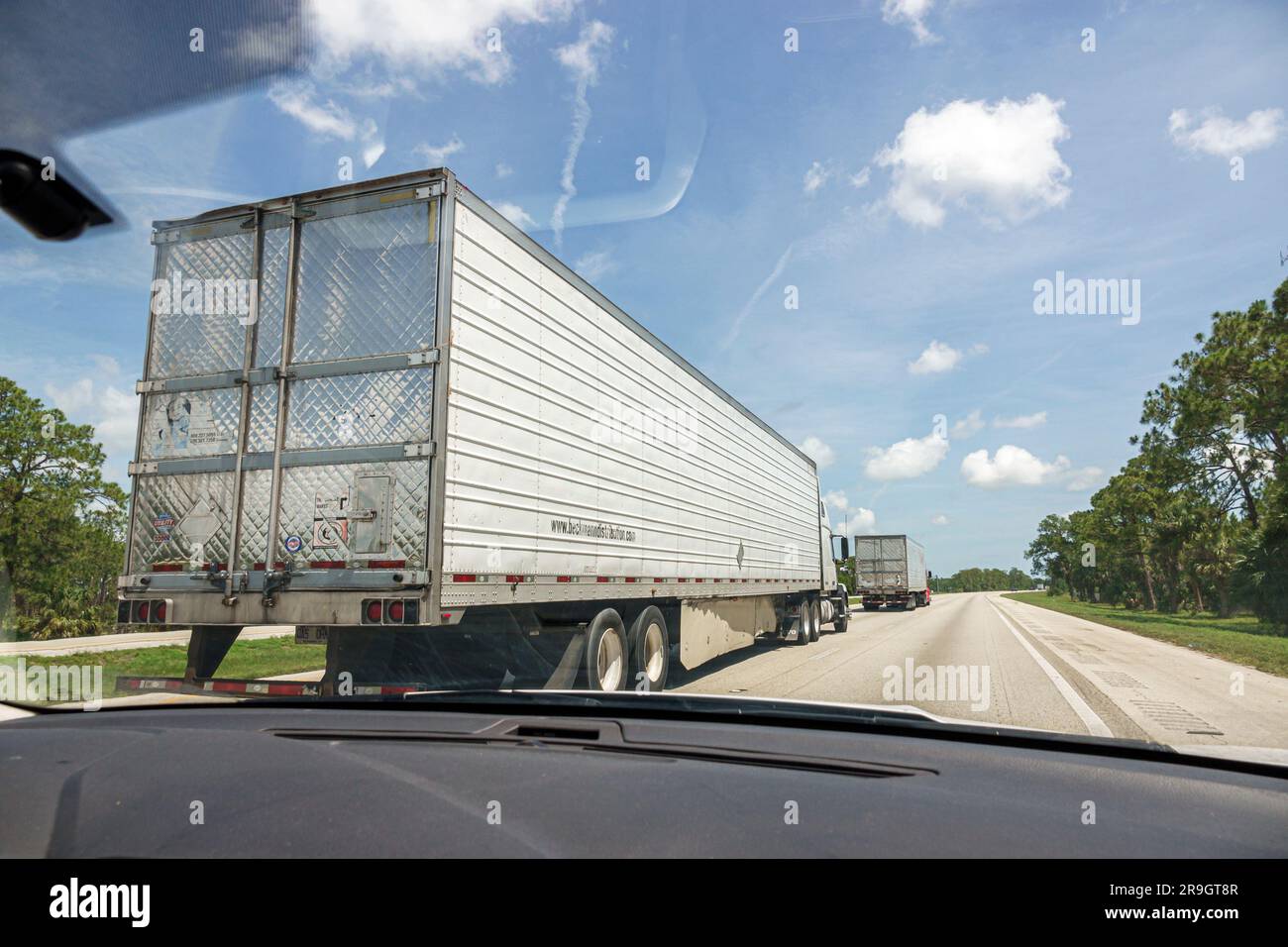 Palm Bay Florida,I-95 Interstate 95 highway,tractor semi-trailer truck ...