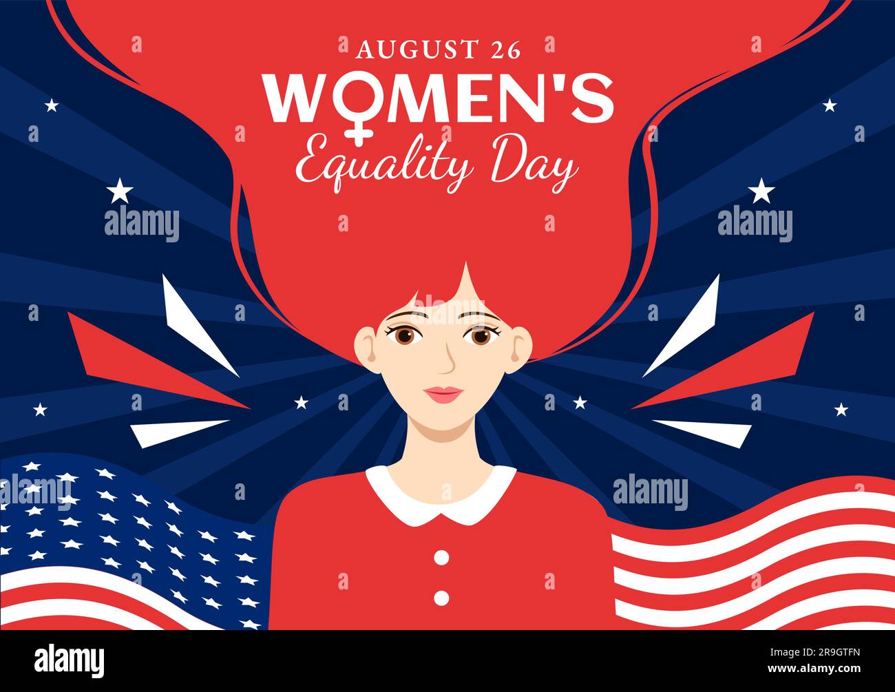 Womens Equality Day In United States Vector Illustration On August 26