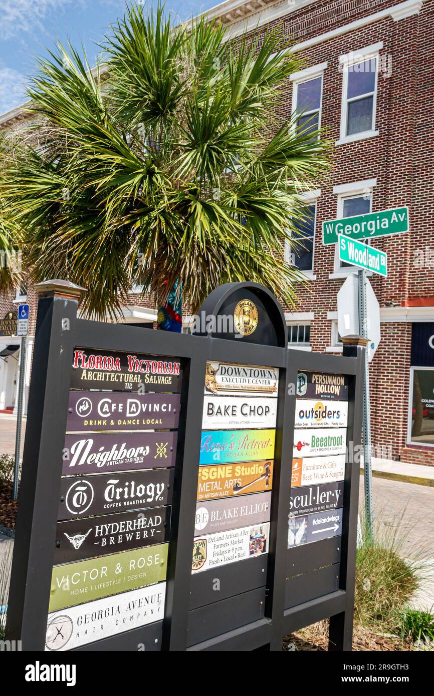 DeLand Florida,small town main street city historic downtown shopping ...