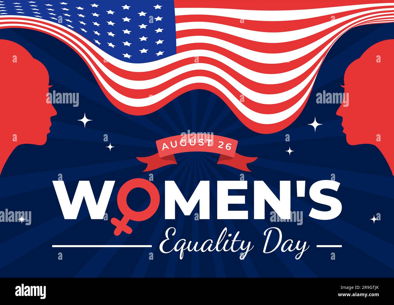 Womens Equality Day In United States Vector Illustration On August 26