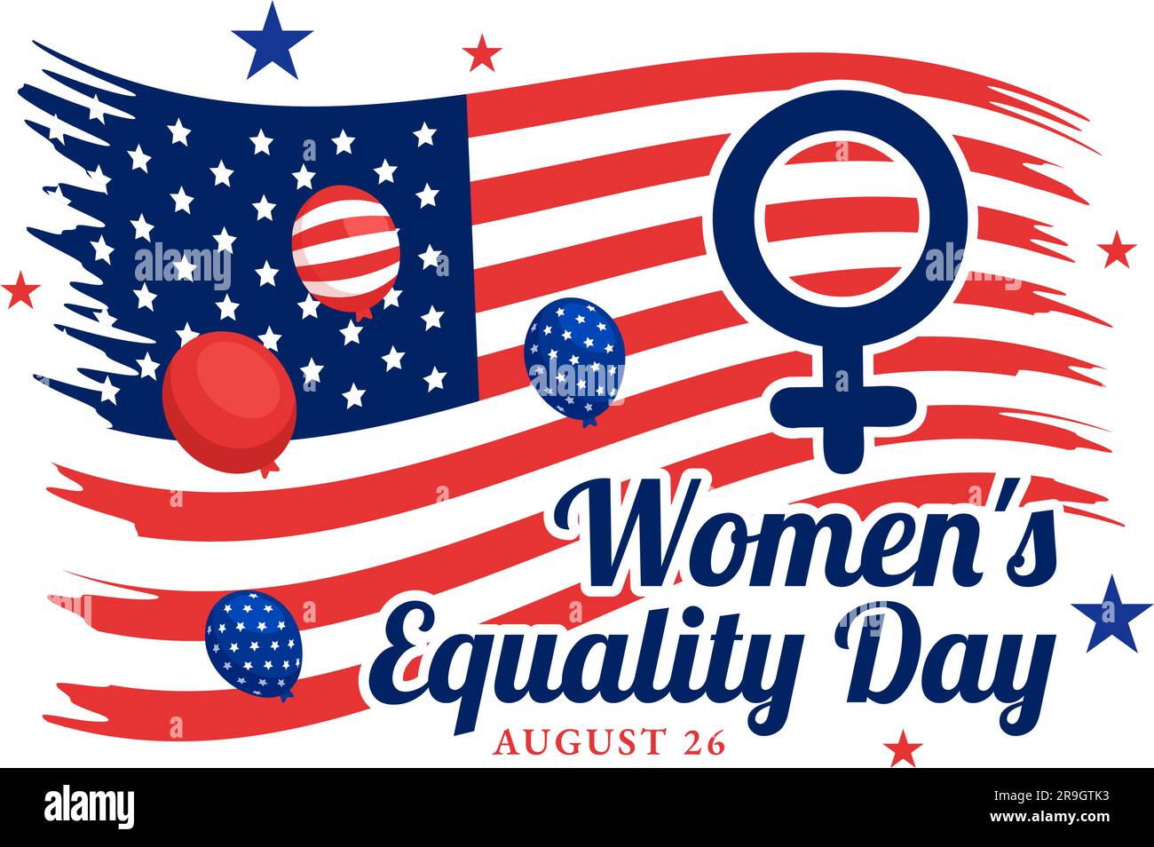 Womens Equality Day In United States Vector Illustration On August 26