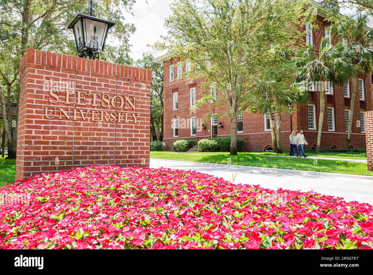 Deland Florida,Stetson University school campus,entrance gate flowers ...