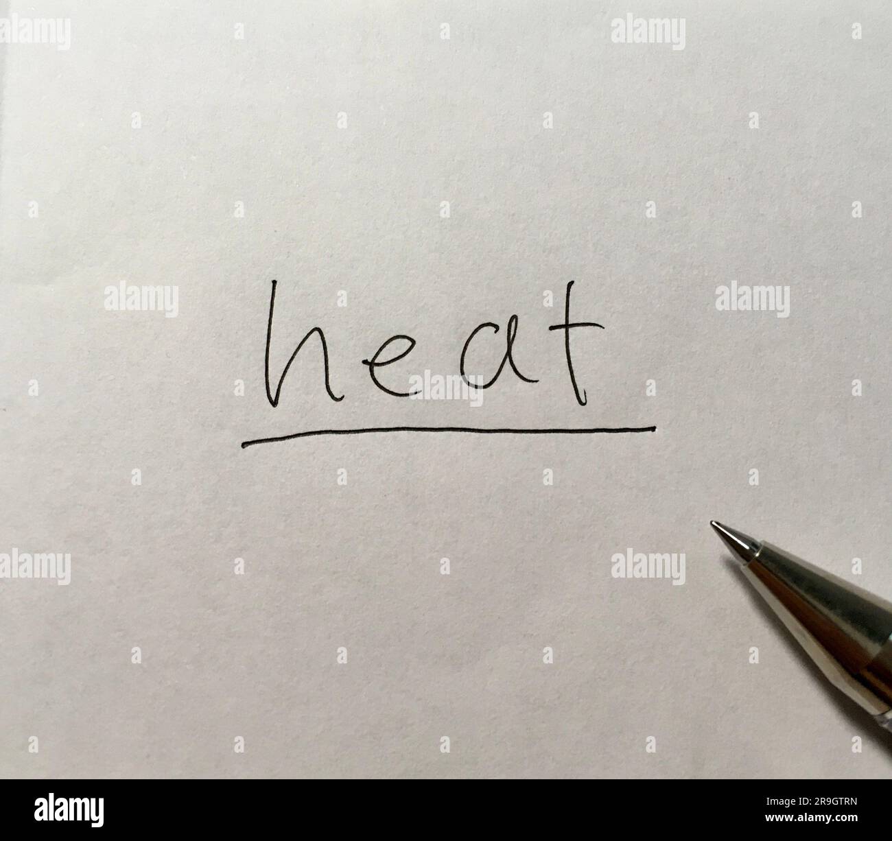 Heat concept word on paper background Stock Photo - Alamy