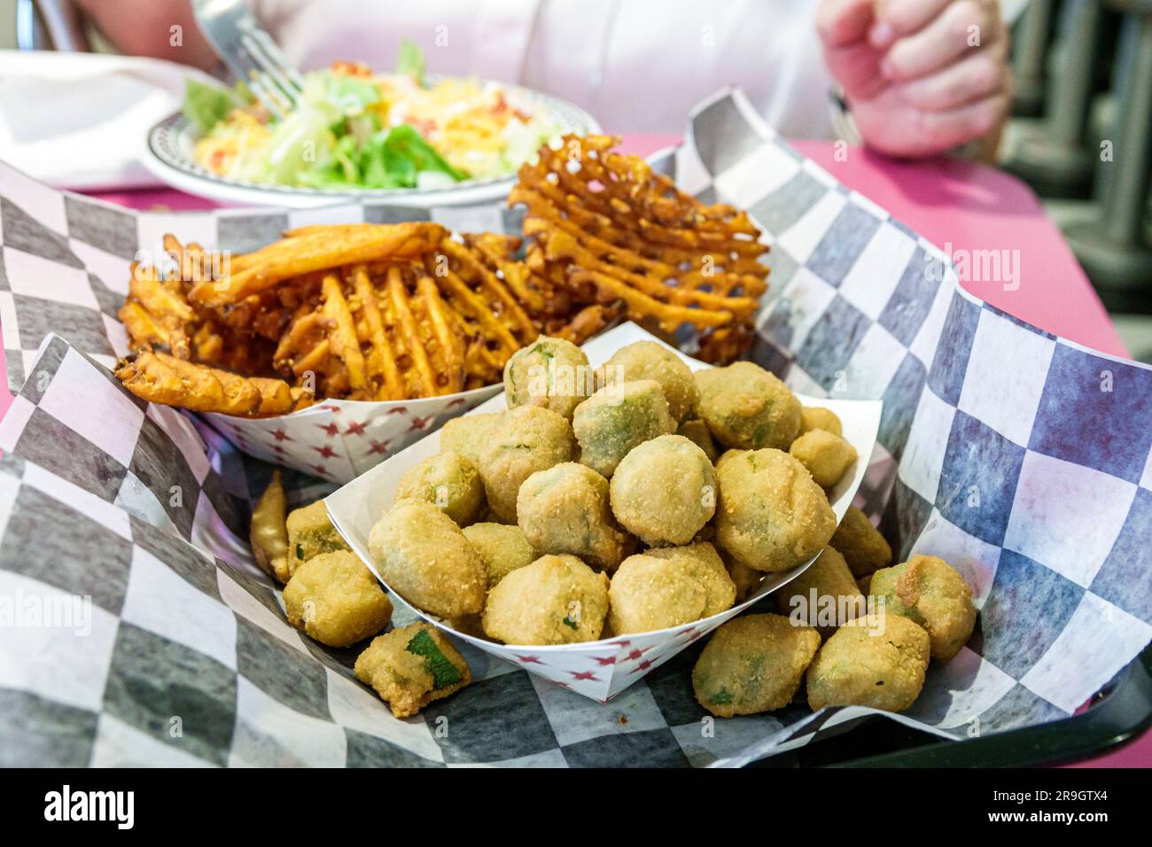 Fried okra sweet potato fries hi-res stock photography and images - Alamy