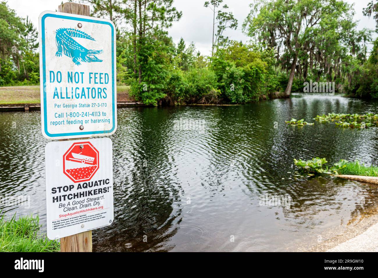 Folkston Georgia,Okefenokee National Wildlife Refuge swamp,do not feed ...