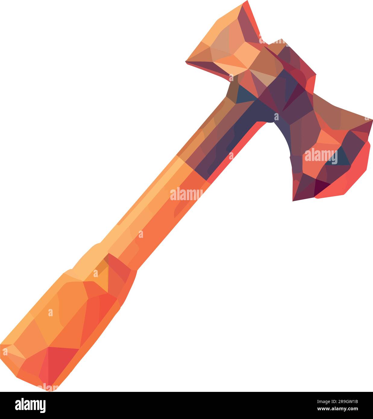 Heavy metal hatchet over white Stock Vector Image & Art - Alamy