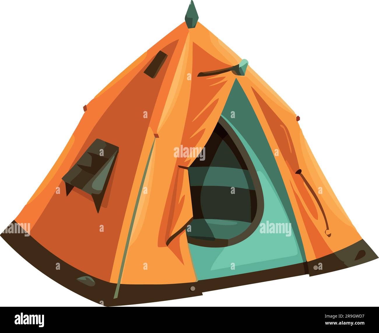 camping tent design illustration over white Stock Vector Image & Art ...