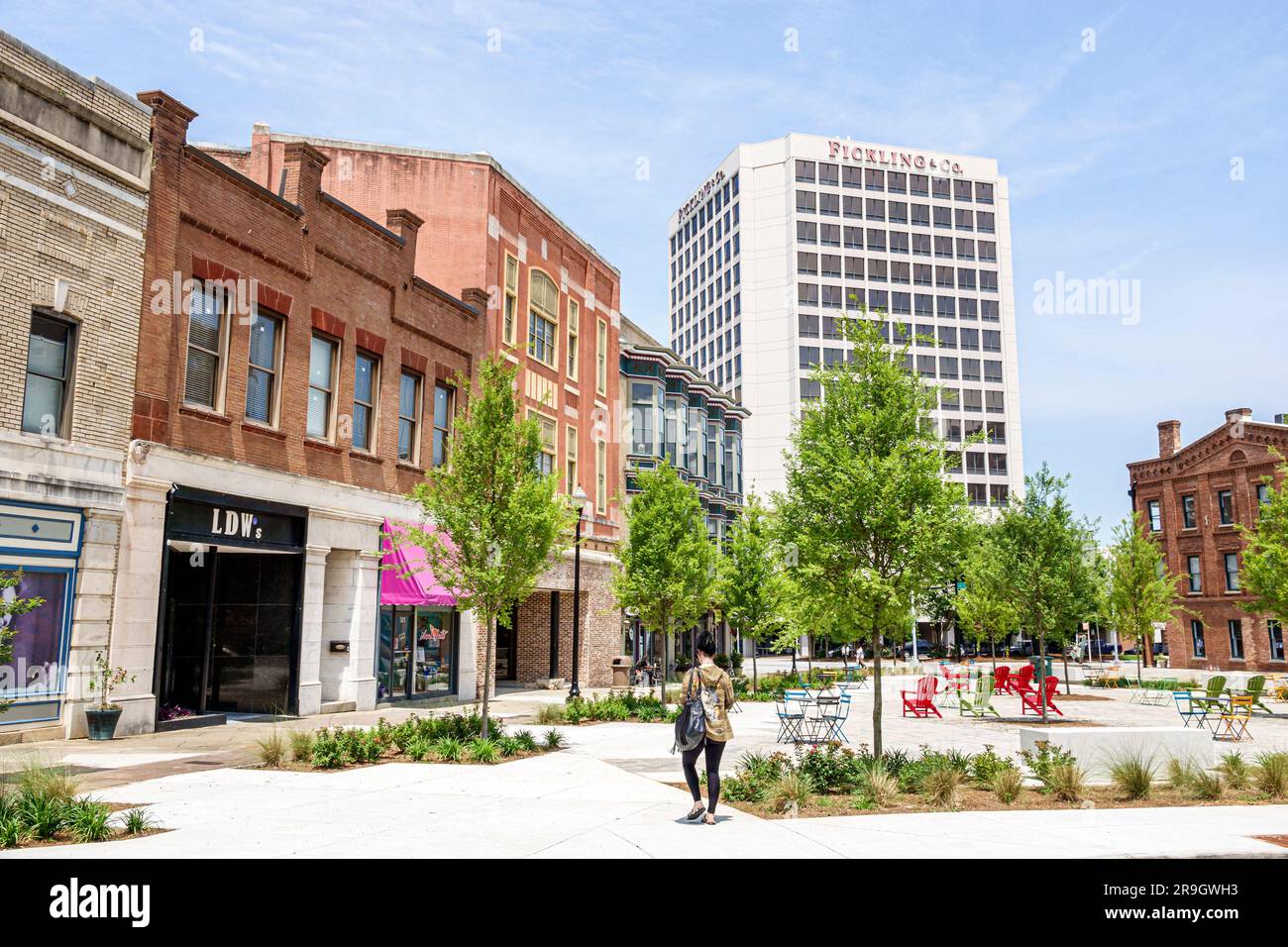 Macon Georgia,Cotton Avenue,historic downtown city skyline restored ...