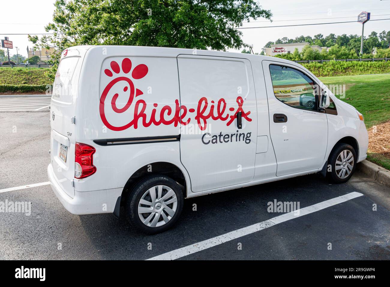 Macon Georgia,Chick-fil-A fast food restaurant,catering delivery van ...