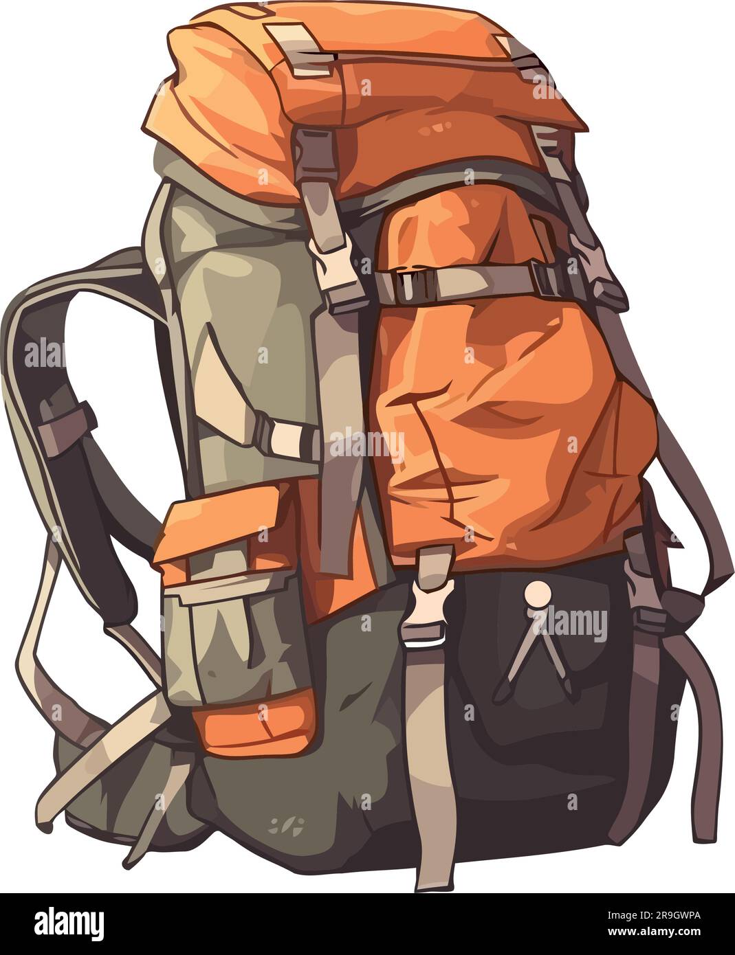 Over mountain men illustration hi-res stock photography and images - Alamy