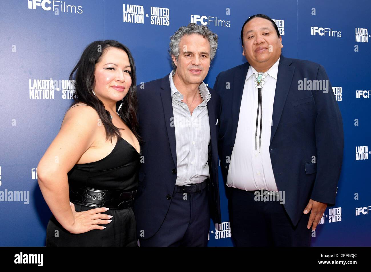 New York, USA. 26th June, 2023. Sarah Eagle Heart, Mark Ruffalo and ...