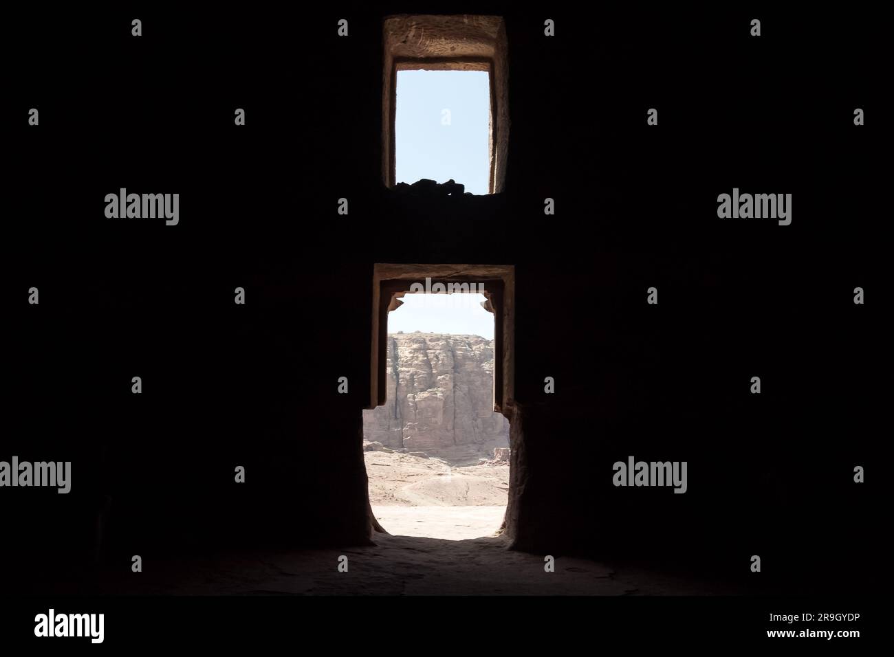 View of the magnificent ruins of ancient Petra at Wadi Mousa, the ...