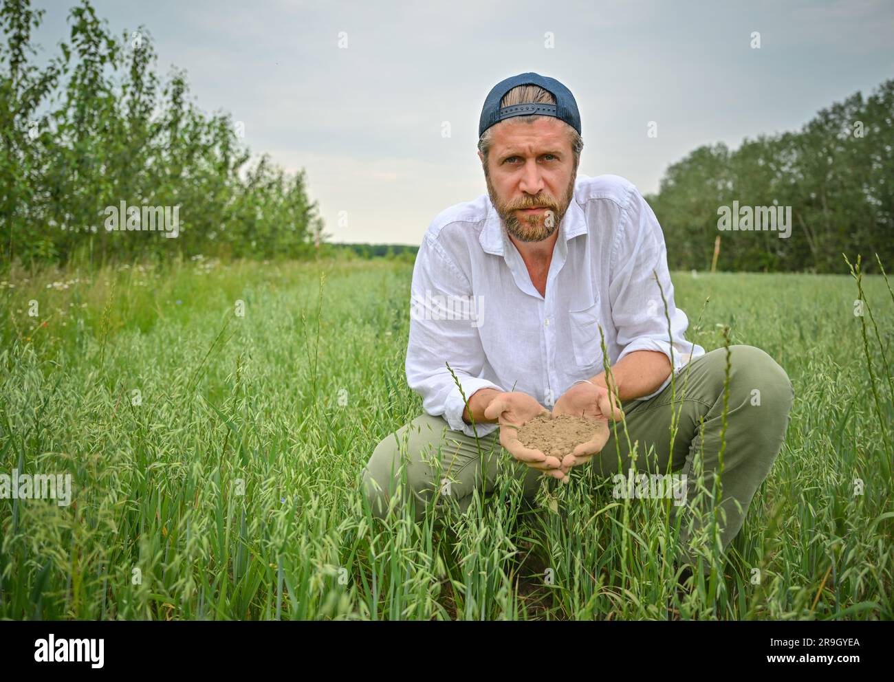 Alt Madlitz, Germany. 22nd June, 2023. Benedikt Bösel, farmer ...