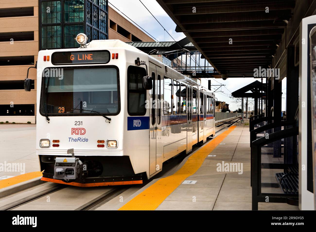 Light Rail trains near Denver CO Stock Photo - Alamy