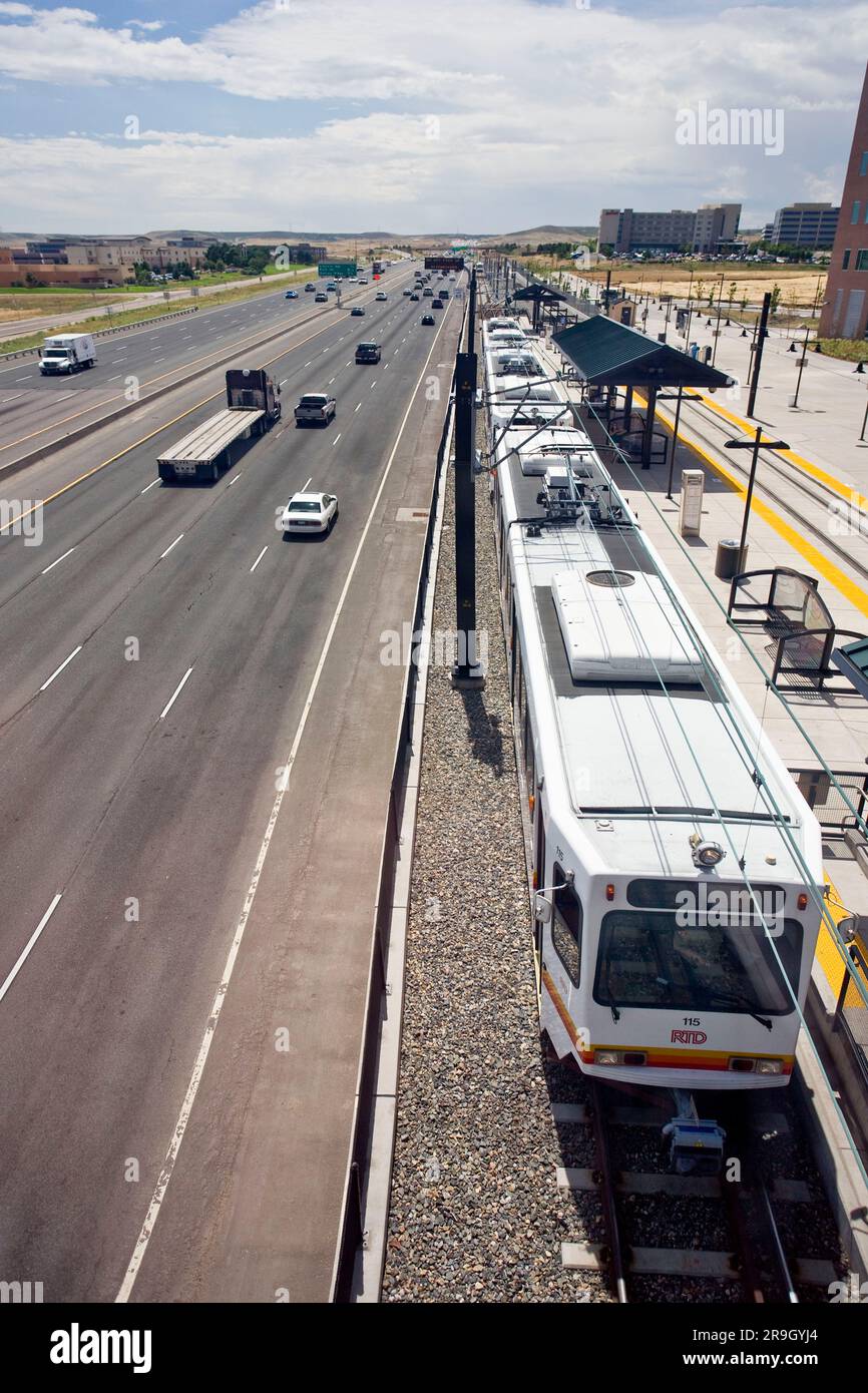 Light rail train tracks hi-res stock photography and images - Alamy