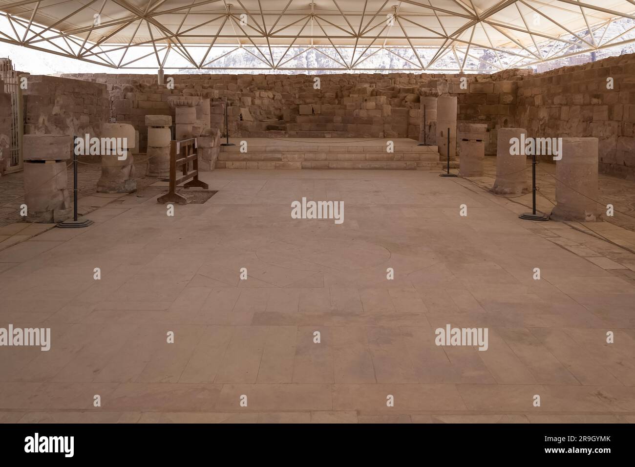 View of the magnificent ruins of ancient Petra at Wadi Mousa, the ...