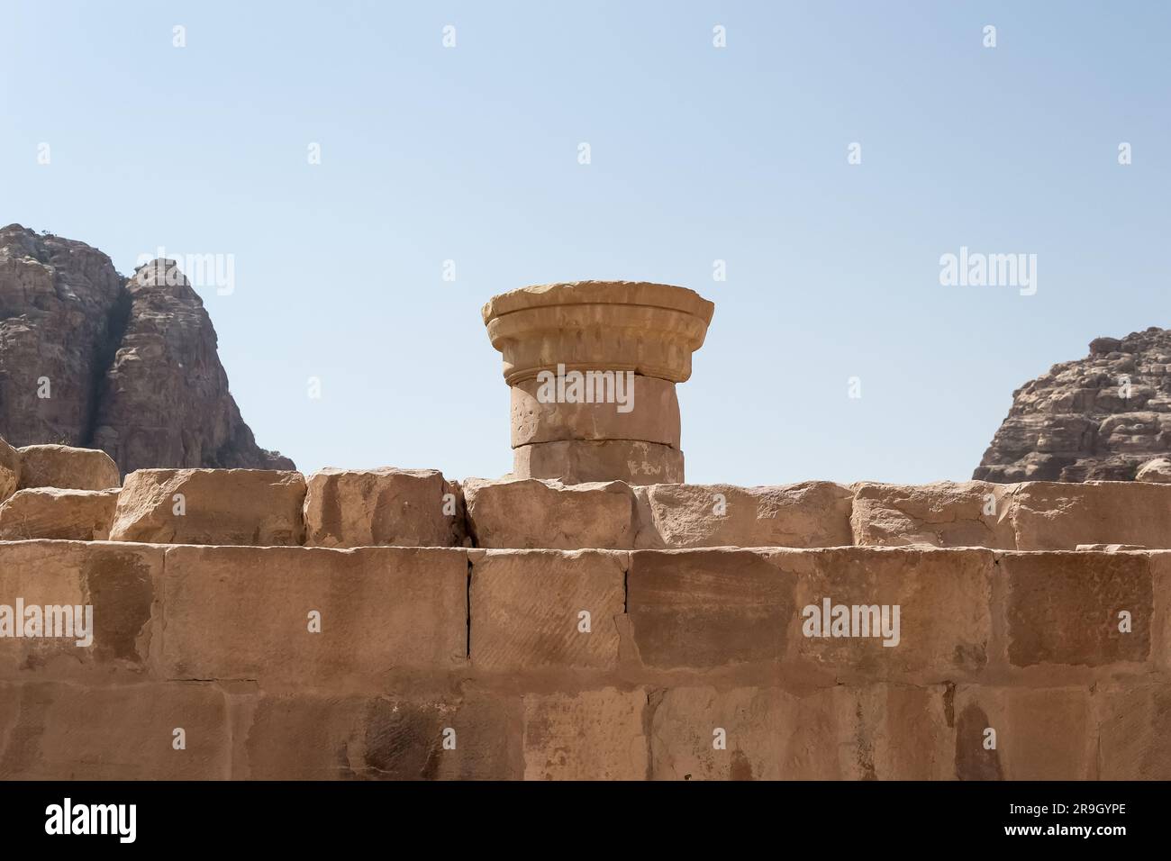 View of the magnificent ruins of ancient Petra at Wadi Mousa, the ...