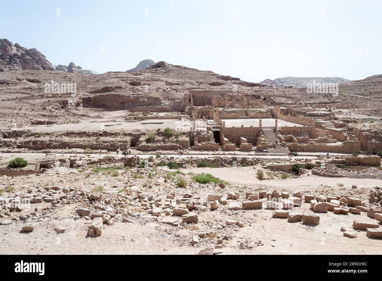 View of the Great Temple amidst the magnificent ruins of ancient Petra ...