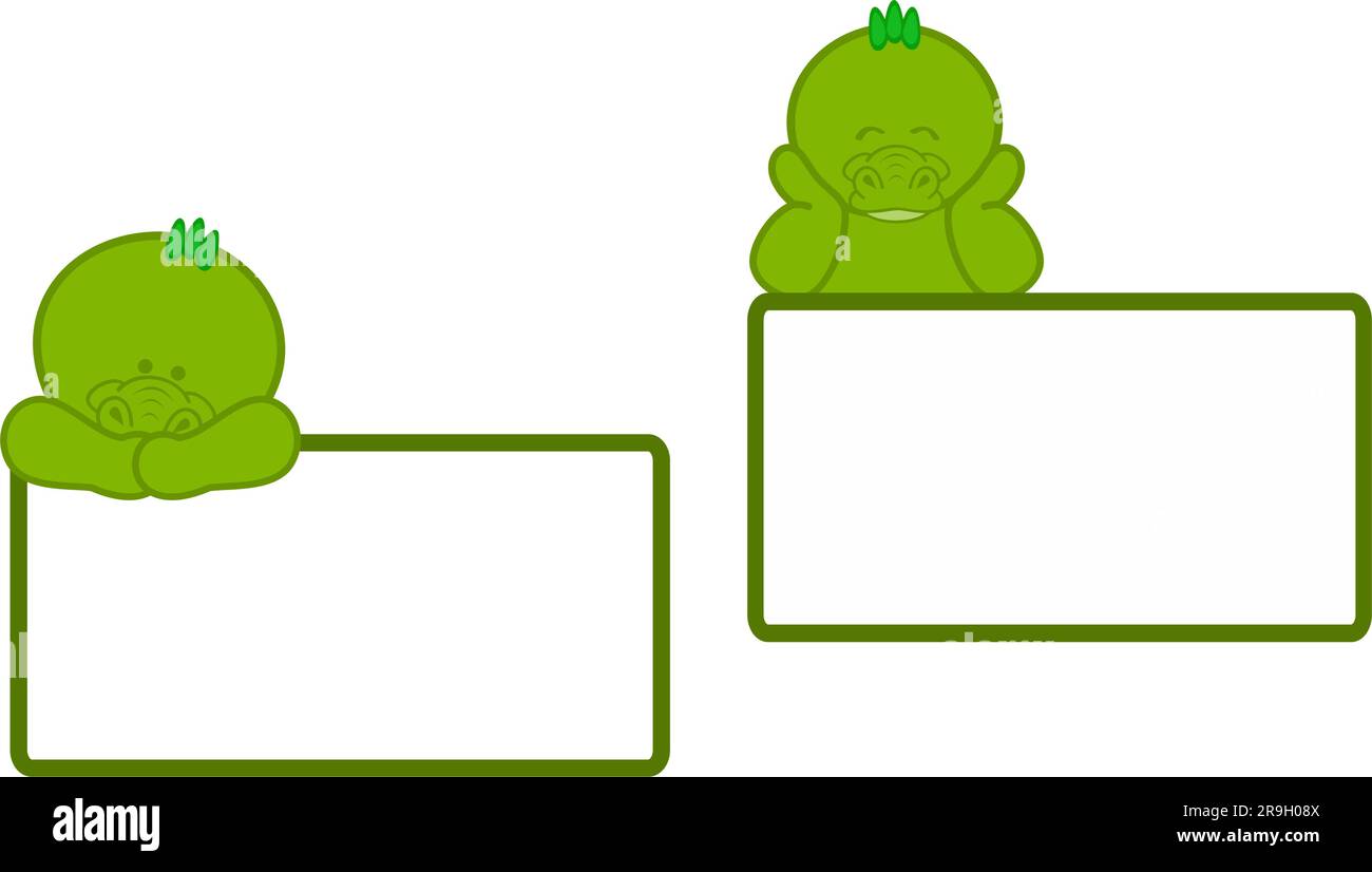 Cartoon crocodile sign in Stock Vector Images - Alamy