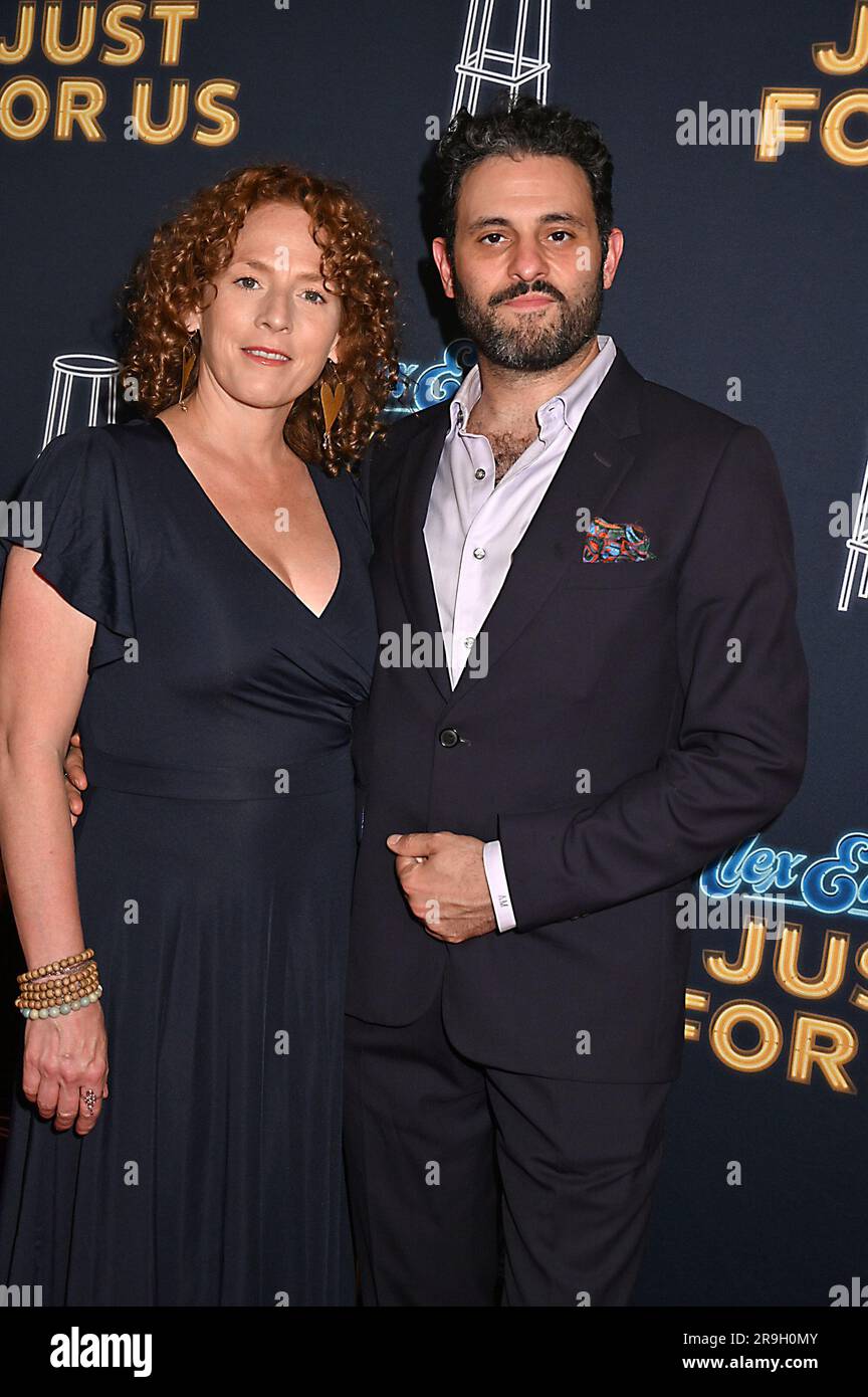 New York, USA, June 26, 2023. Arian Moayed and wife Krissy Shields attend the Alex Edelman"Just ...