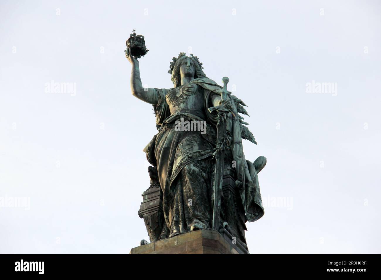 Germania figure topping the Niederwald monument, built in 1871 - 1883 ...