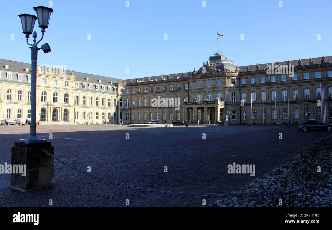 New Palace, 18th-century Baroque Neues Schloss, main facade at the ...