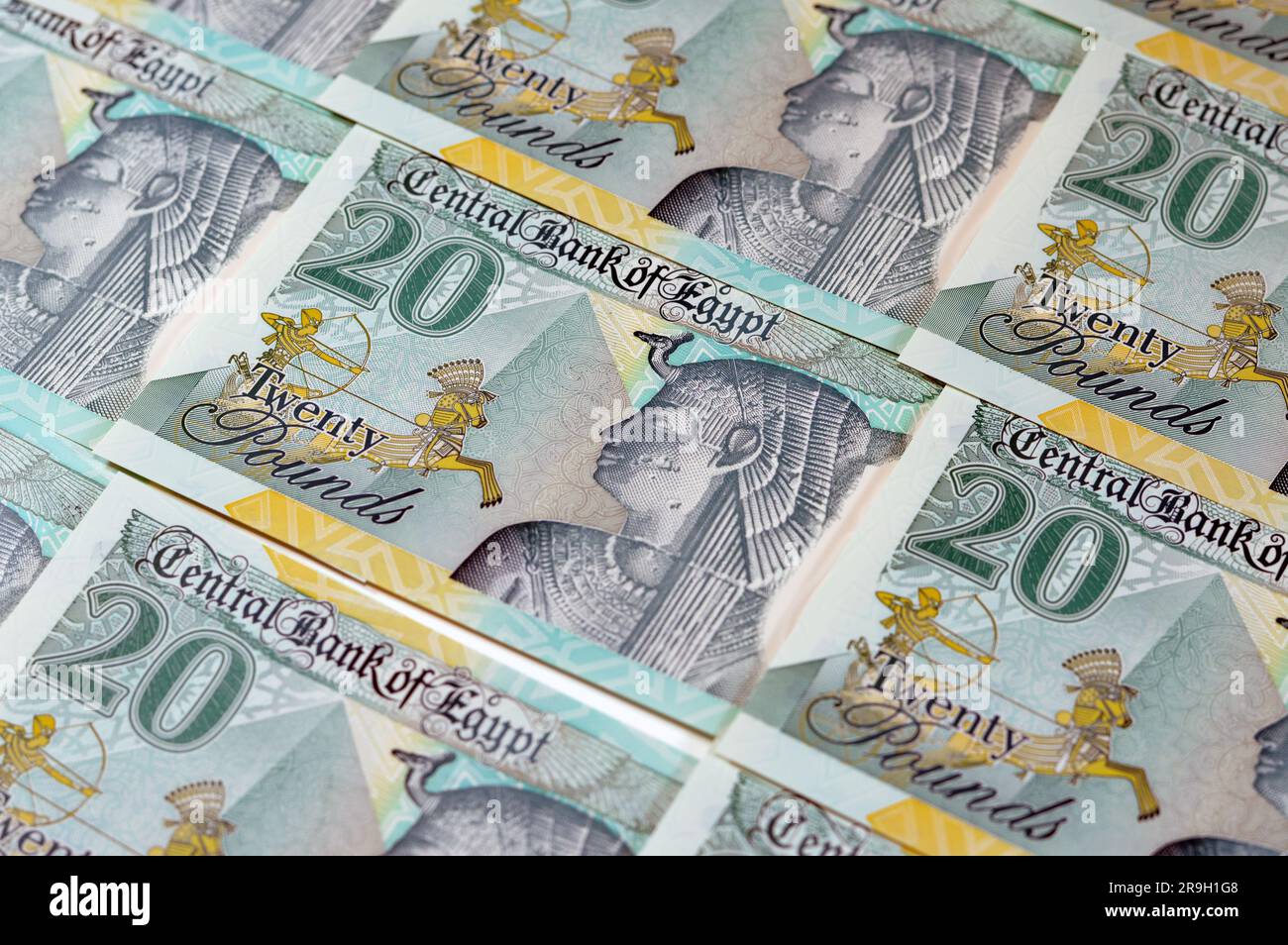new Egyptian 20 EGP LE twenty polymer pounds cash money banknote bill ...