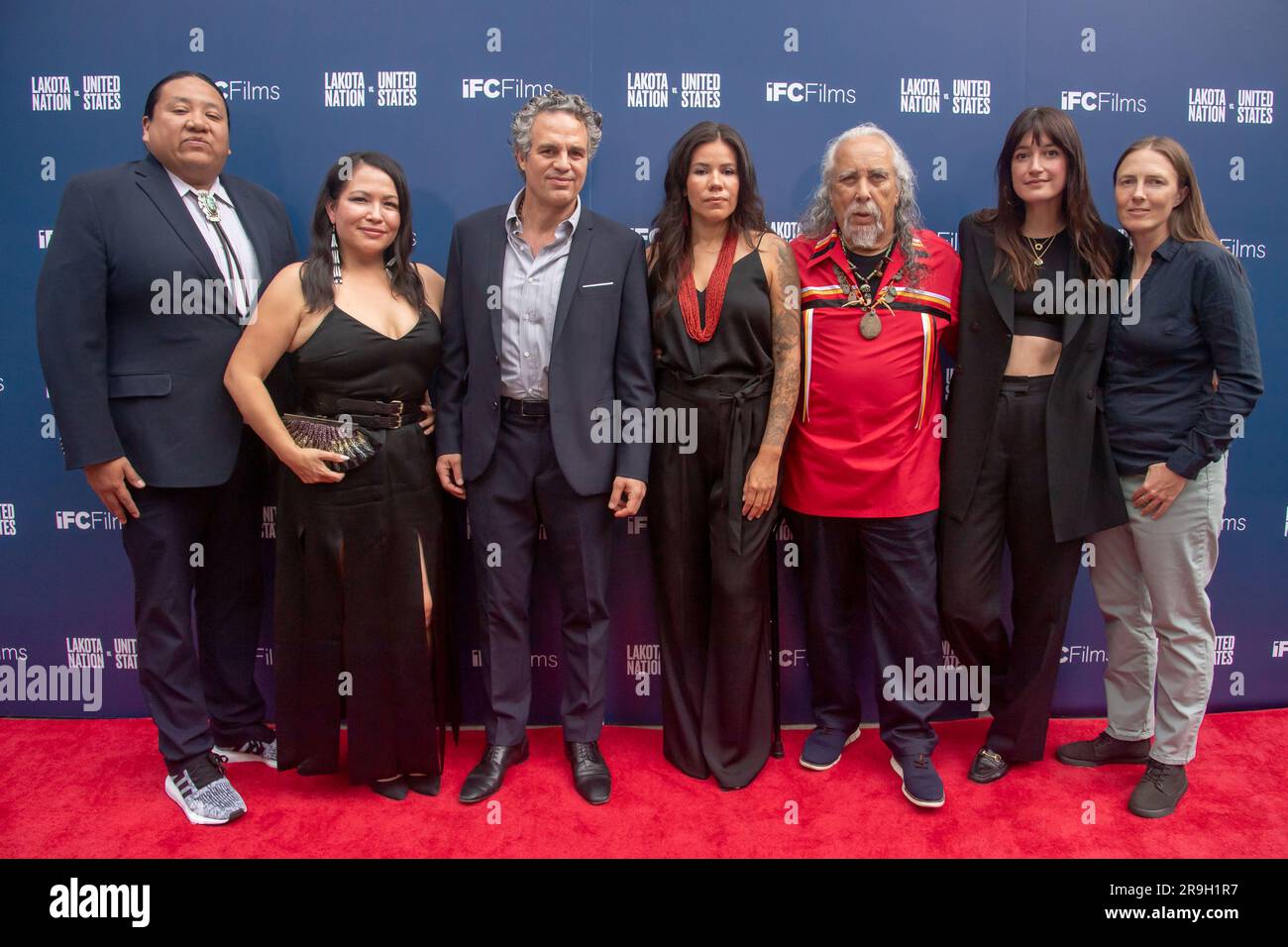 NEW YORK, NEW YORK - JUNE 26: (L-R) Kevin Killer, Sarah Eagle Heart ...