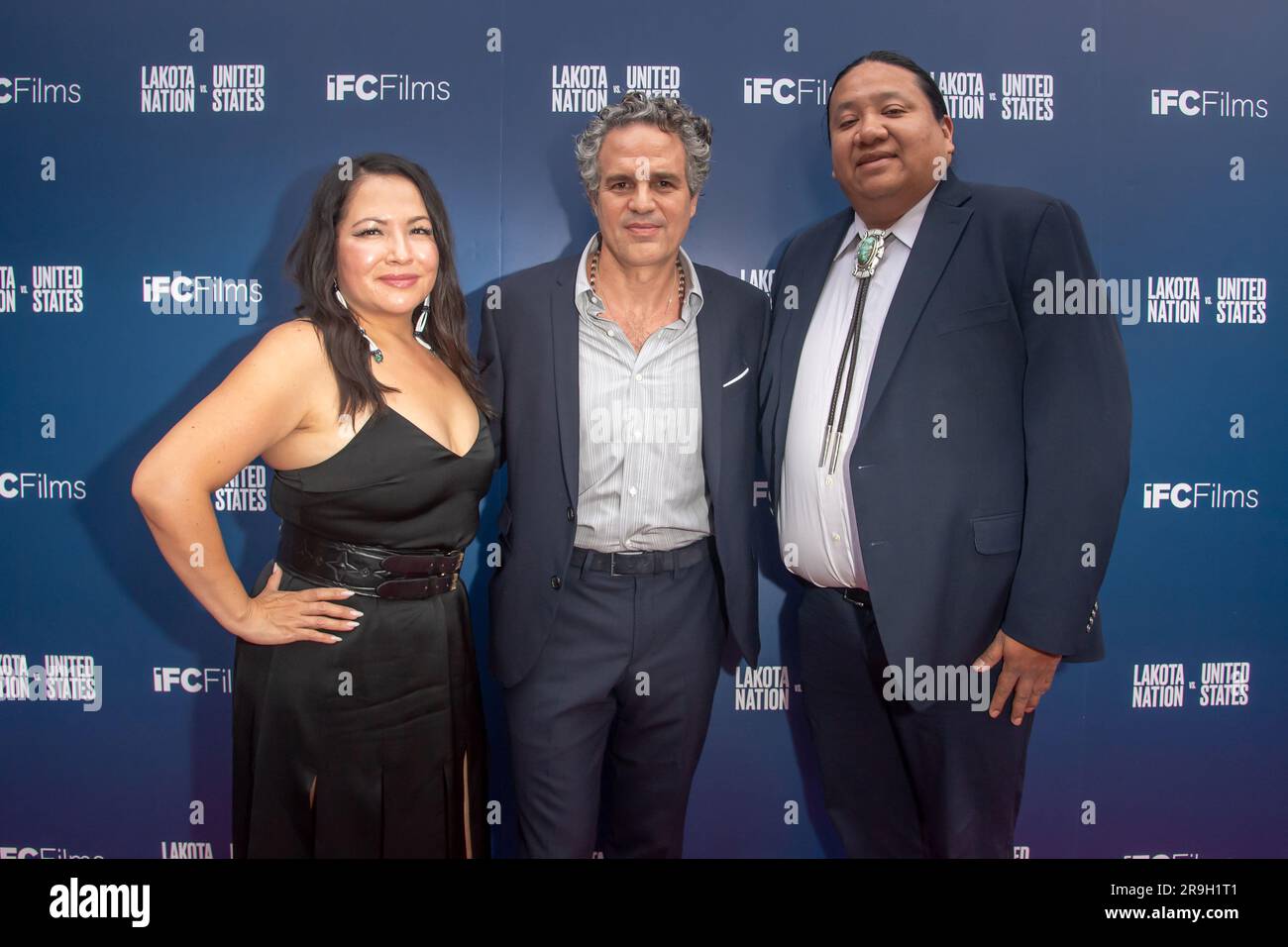 NEW YORK, NEW YORK - JUNE 26: Sarah Eagle Heart, Mark Ruffalo and Kevin ...