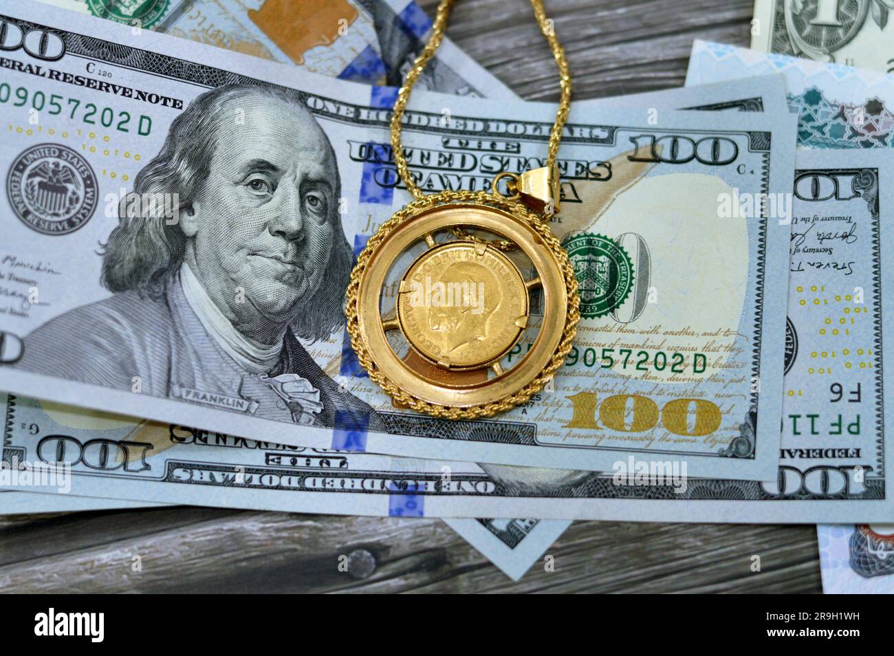 American dollars, Egyptian pounds and Saudi Arabia Riyals banknotes ...