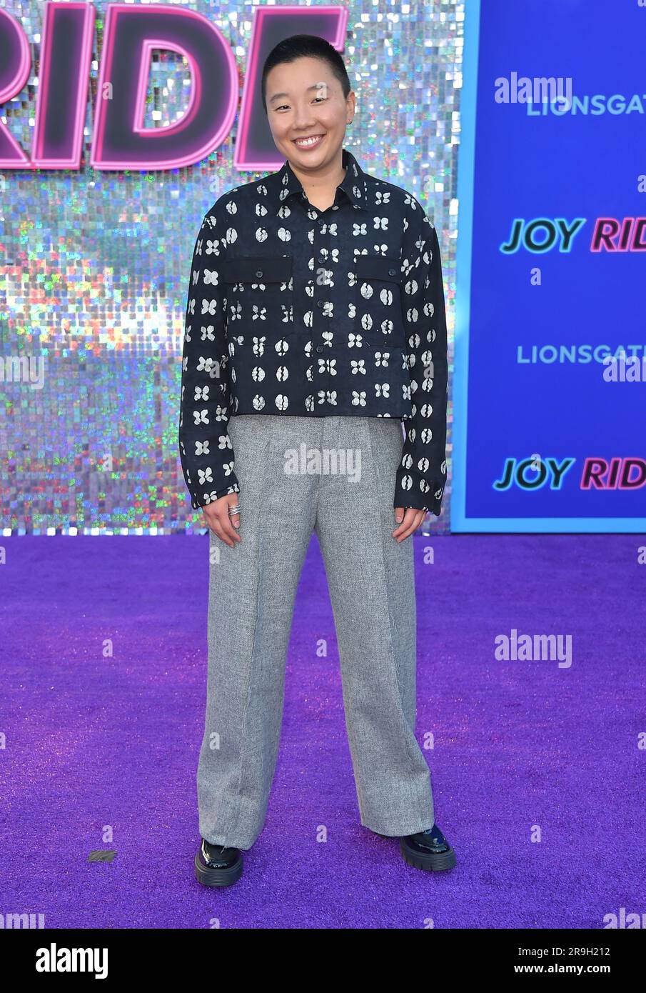 Sabrina Wu arrives at the Los Angeles premiere of "Joy Ride," Monday ...