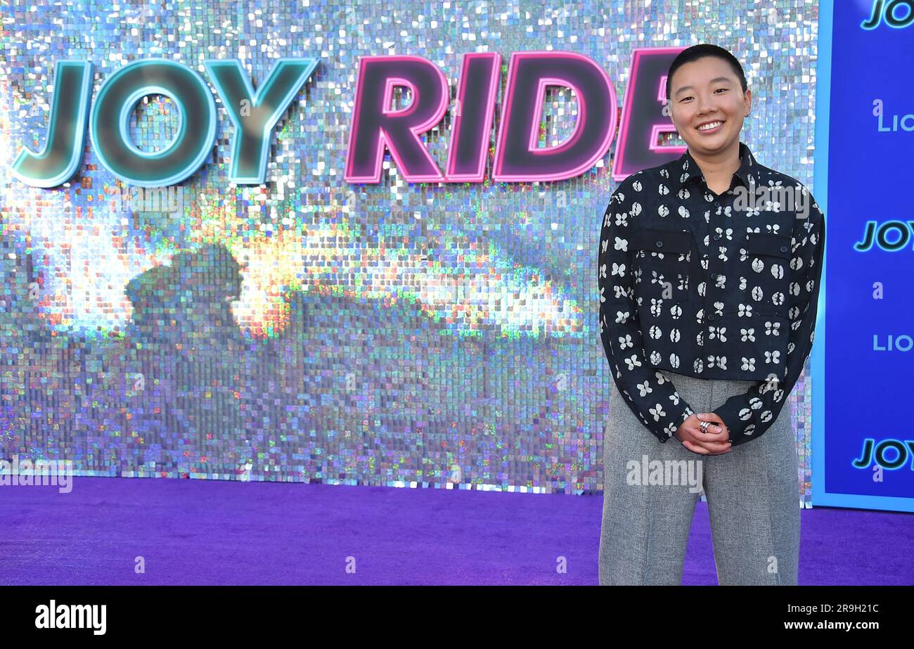 Sabrina Wu arrives at the Los Angeles premiere of "Joy Ride," Monday ...
